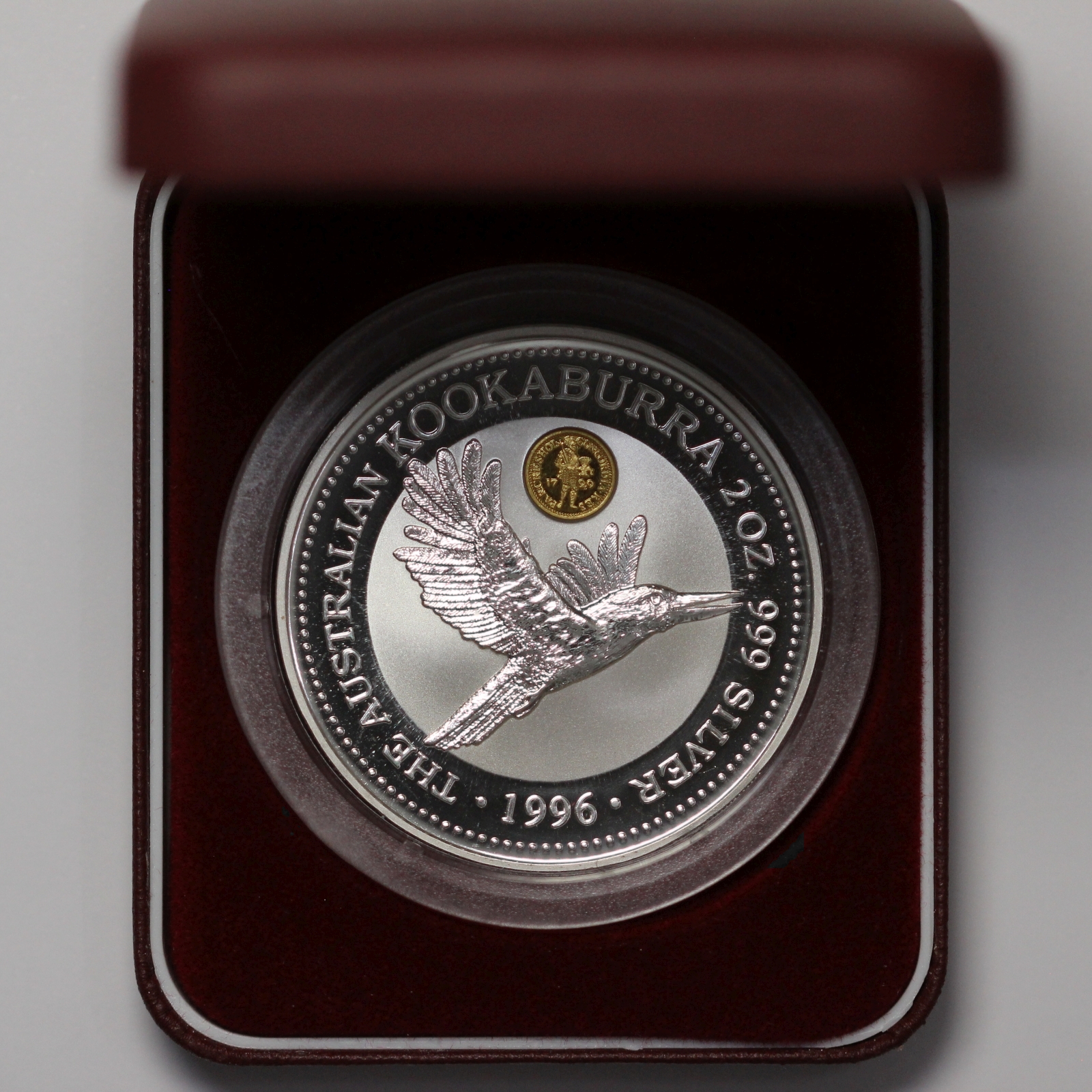 1996 Australian Kookaburra Gold Ducat Privy Mark 2oz Silver Specimen ...