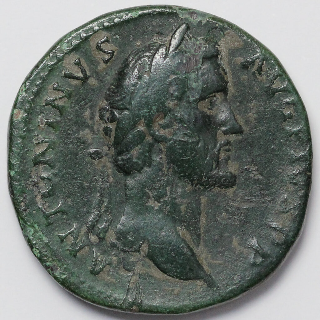 Ancient Roman Imperial Coin Antoninus Pius Æ Sestertius AD 139 Pax Rome ...
