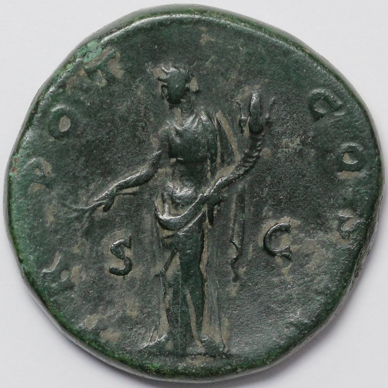 Ancient Roman Imperial Coin Antoninus Pius Æ Sestertius AD 139 Pax Rome ...