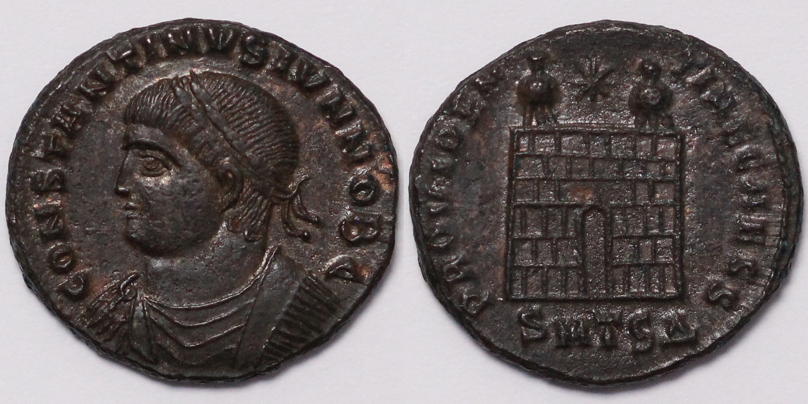 Ancient Roman Imperial Coin Constantine II Æ AD 326-328 Campgate ...