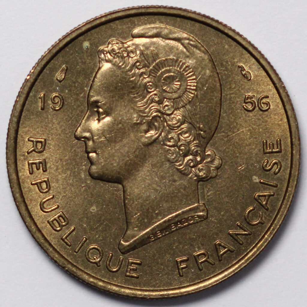 French West Africa 1956 25 Francs KM# 7 Paris Mint World Coin ...