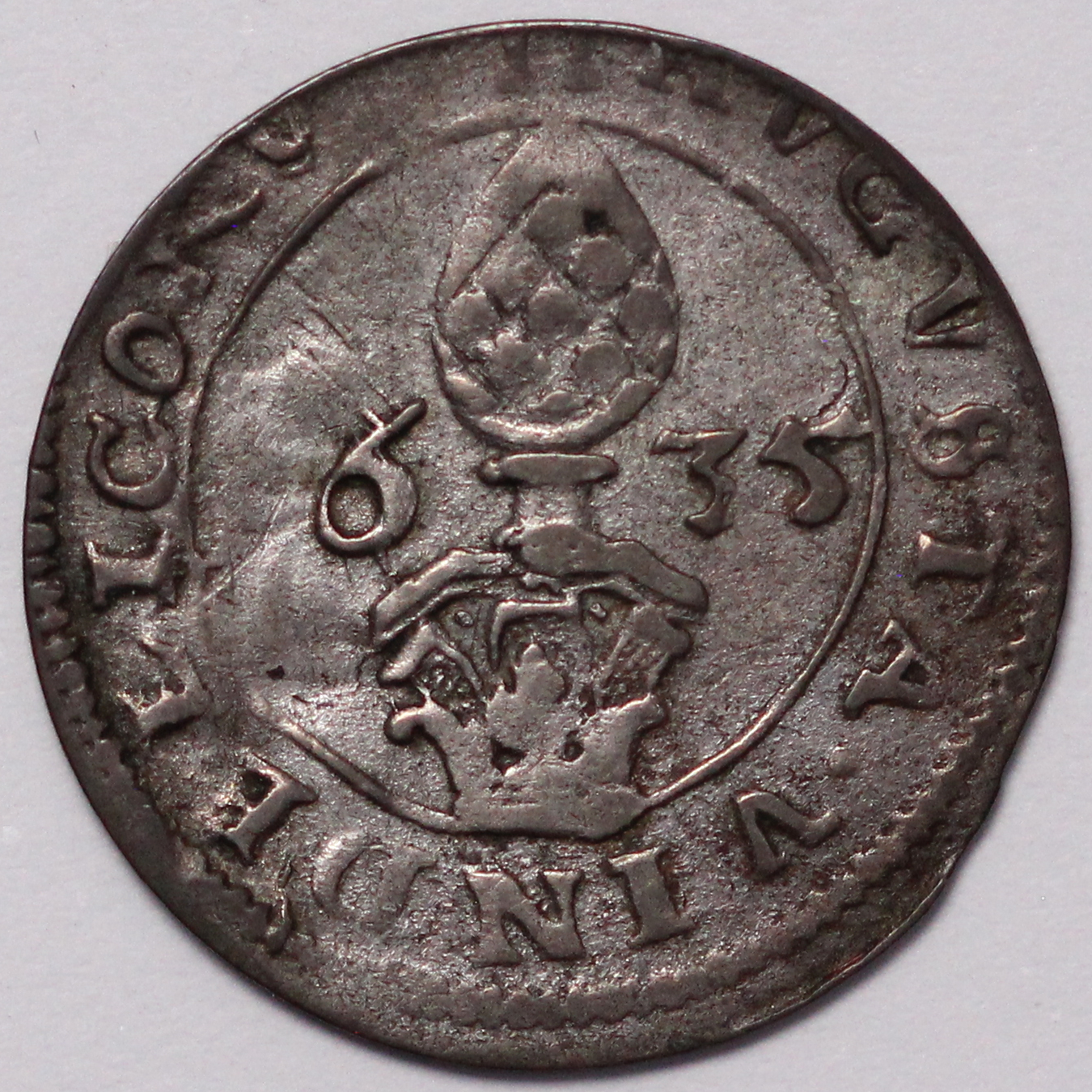 German States - Free City of Augsburg 1635 2 Kreuzer KM# A16 Silver ...