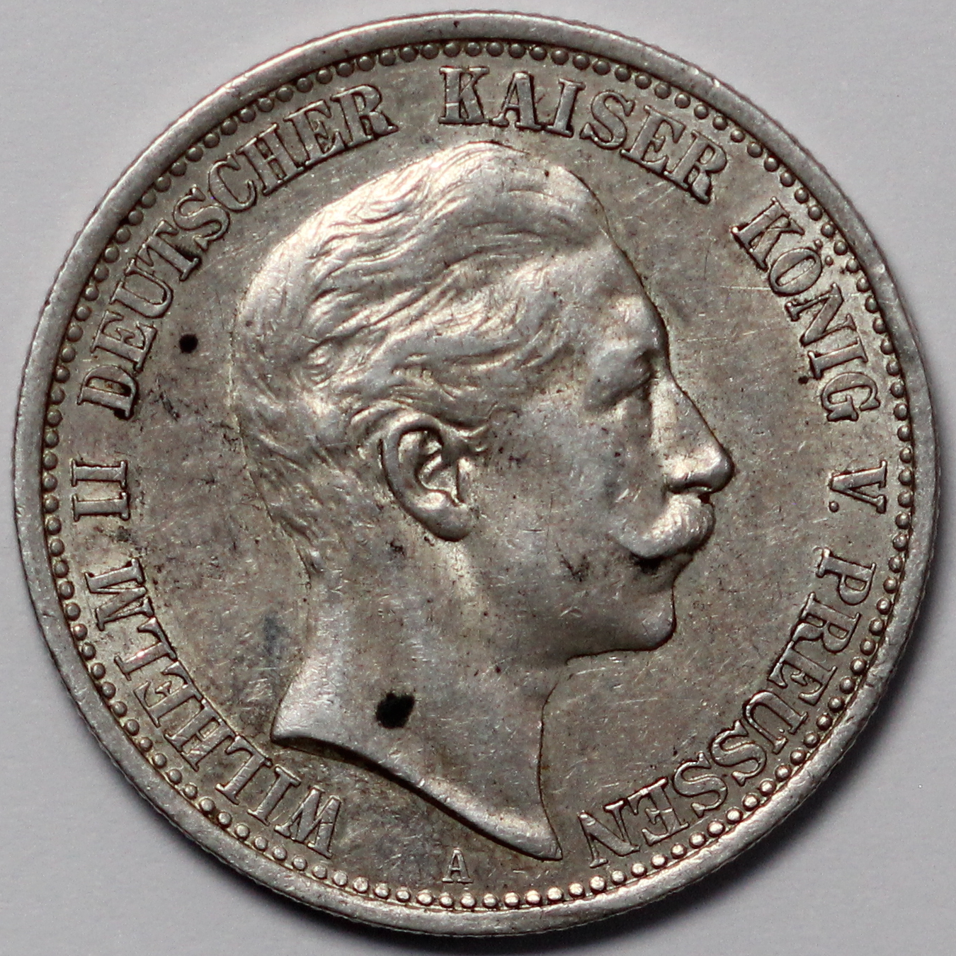 German States Prussia 1903-A 2 Mark Wilhelm II Berlin Mint KM# 522 ...