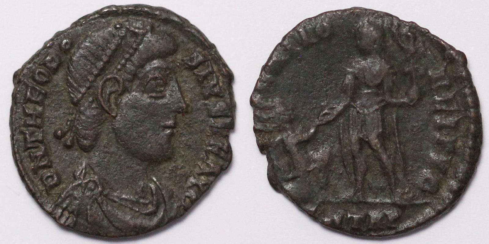 Ancient Roman Imperial Coin Theodosius I Æ AD 378-383 Turreted Female ...