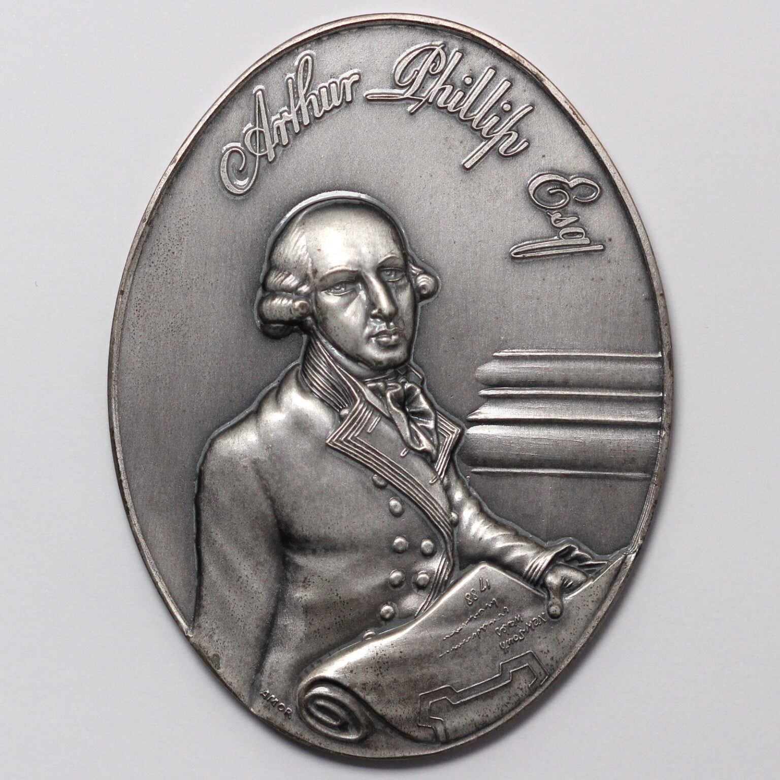 1988 Arthur Phillip First Fleet Metropolitan Coin Club of Sydney Silver ...