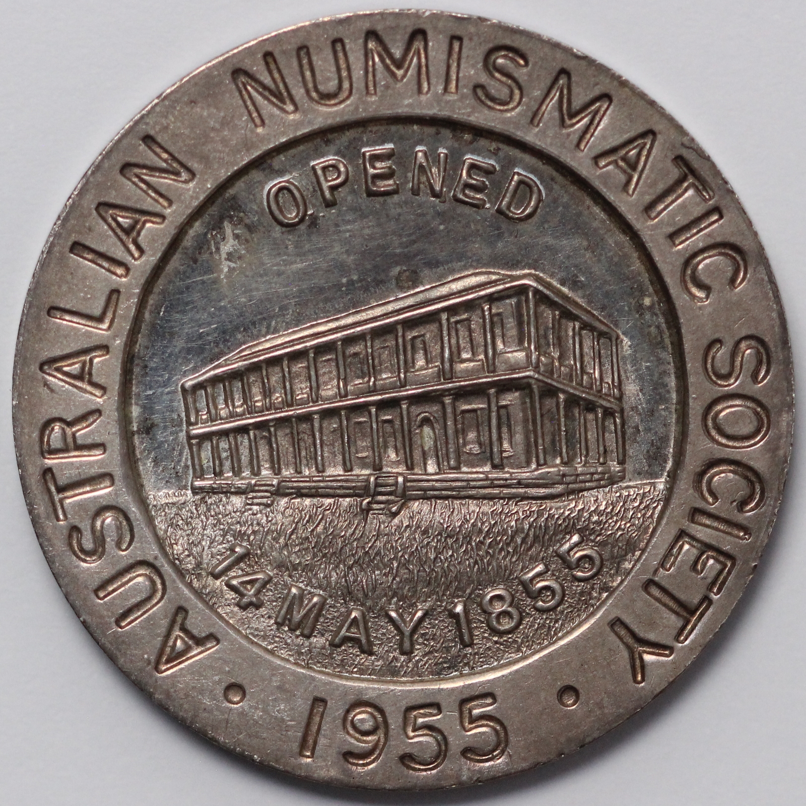 1955 Sydney Mint Centenary Australian Numismatic Society Silver Medal ...