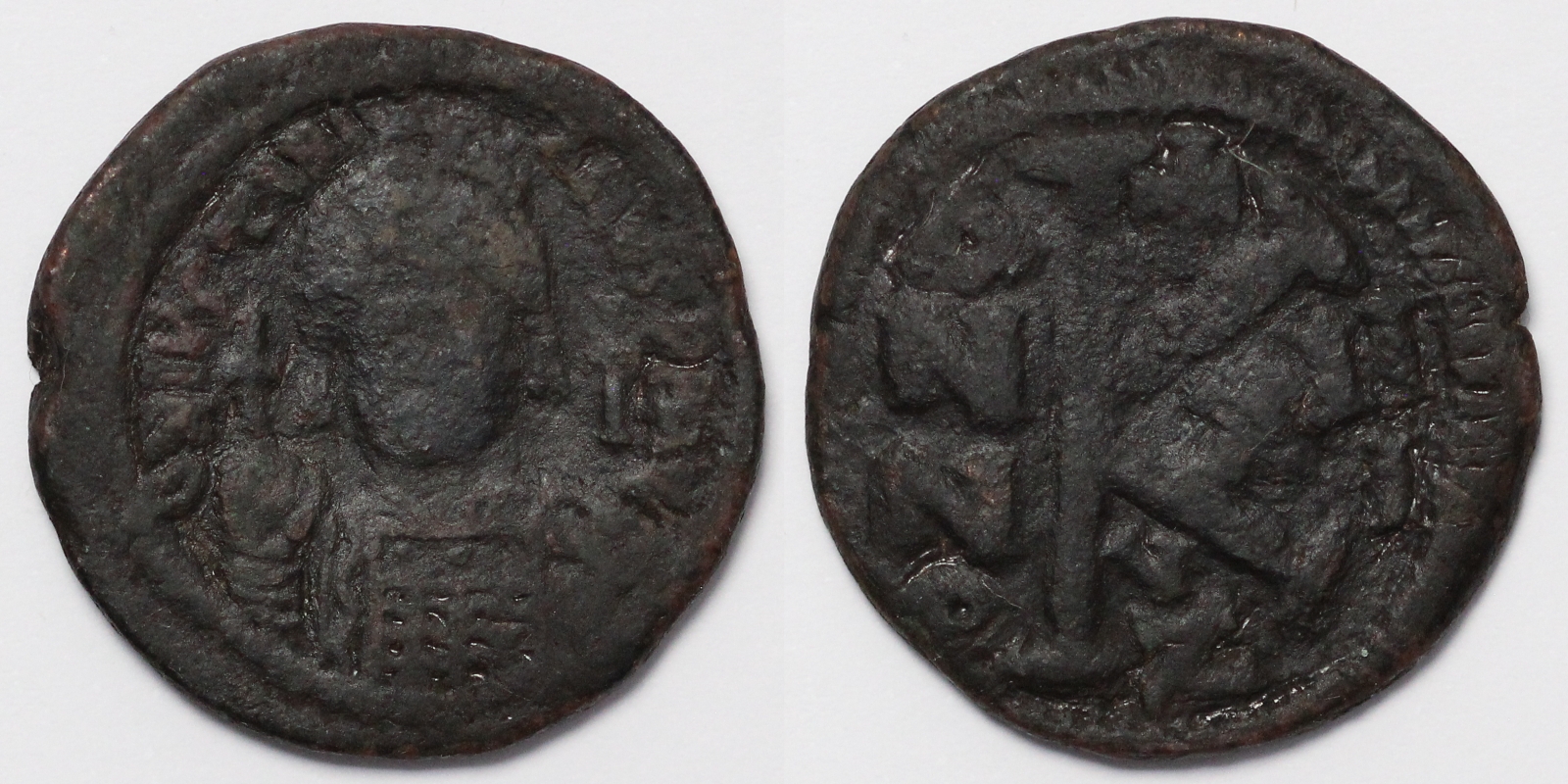 Ancient Byzantine Coin Justinian I Æ Half Follis RY 13 (AD 539/40 ...