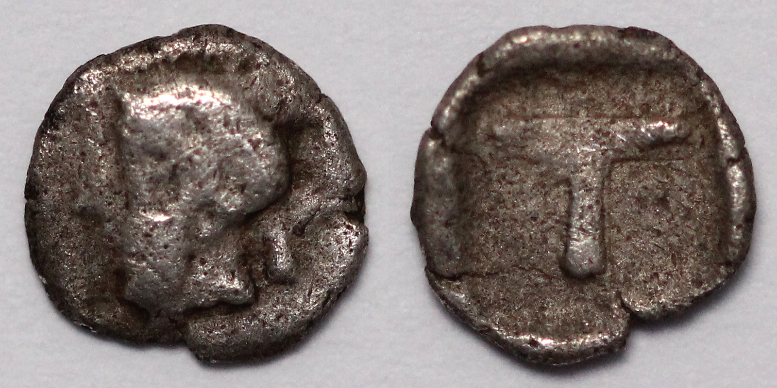 Ancient Greek Silver Coin Arkadia Tegea AR Tetartemorion 423-400 BC ...