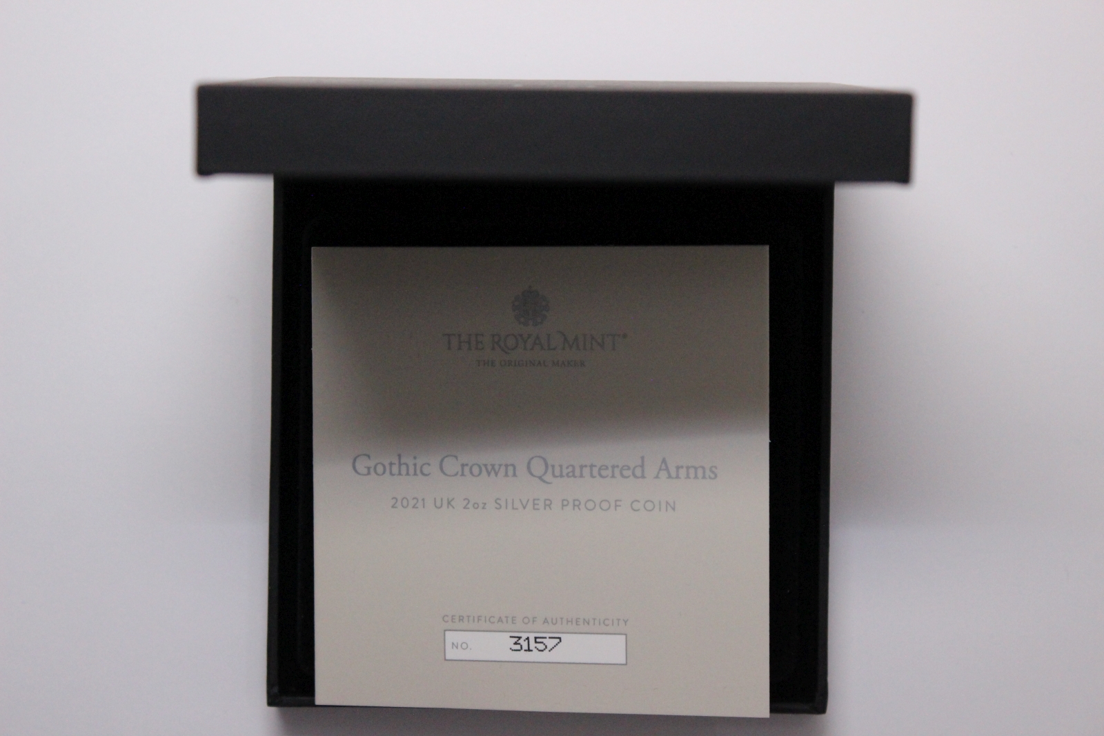 PCGS PR67DCAM Great Britain 2021 £5 Gothic Crown Quartered Arms 2oz ...