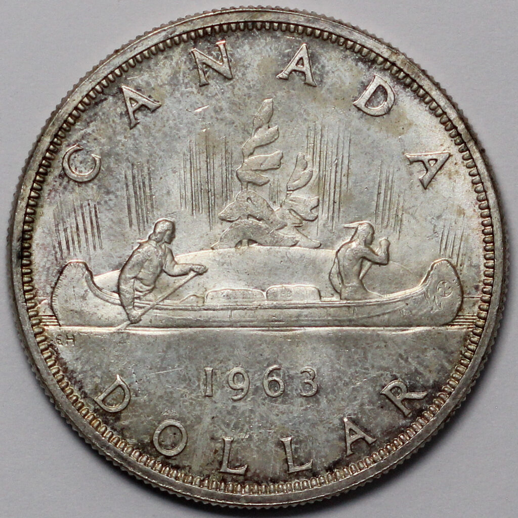 Canada 1963 Dollar $1 Voyageur Elizabeth II KM# 54 World Silver Coin ...