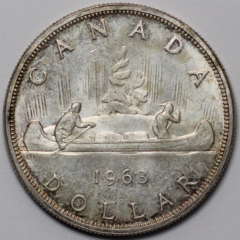 Canada 1963 Dollar $1 Voyageur Elizabeth II KM# 54 World Silver Coin ...