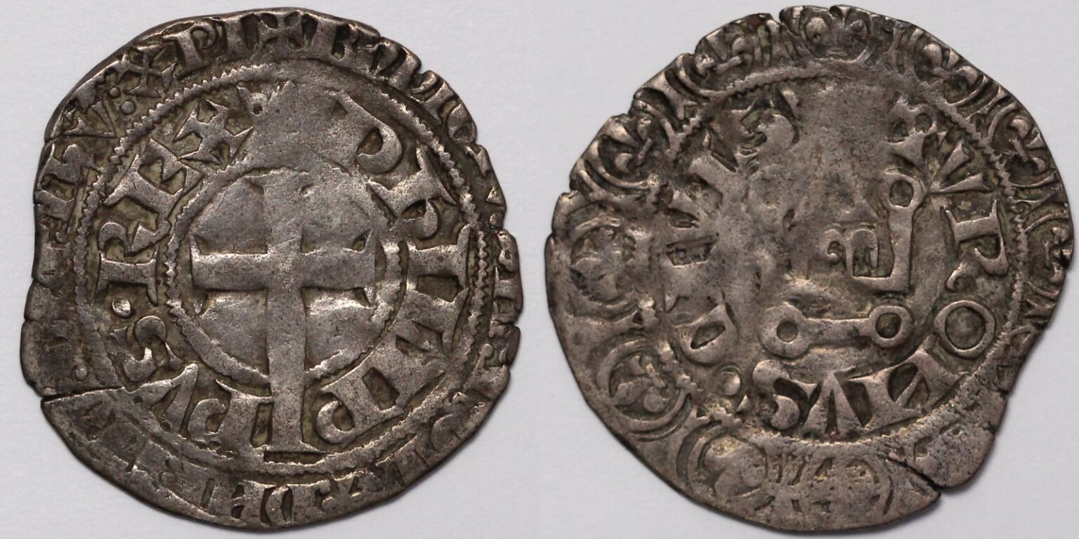 France nd(1348-1350) 1 Gros Philip VI Latin Cross Medieval Silver Coin ...