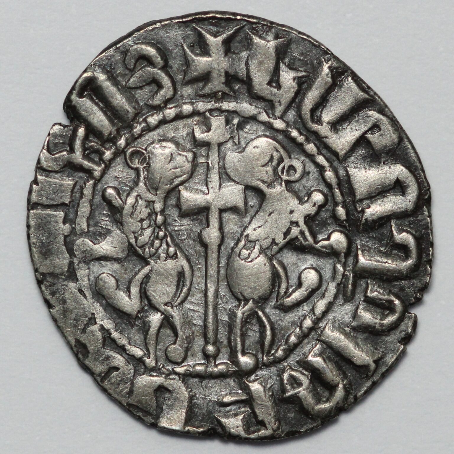 Cilician Armenia Levon I 1198-1219 AR Tram Medieval Crusader Silver Coin - Imperial Numismatics