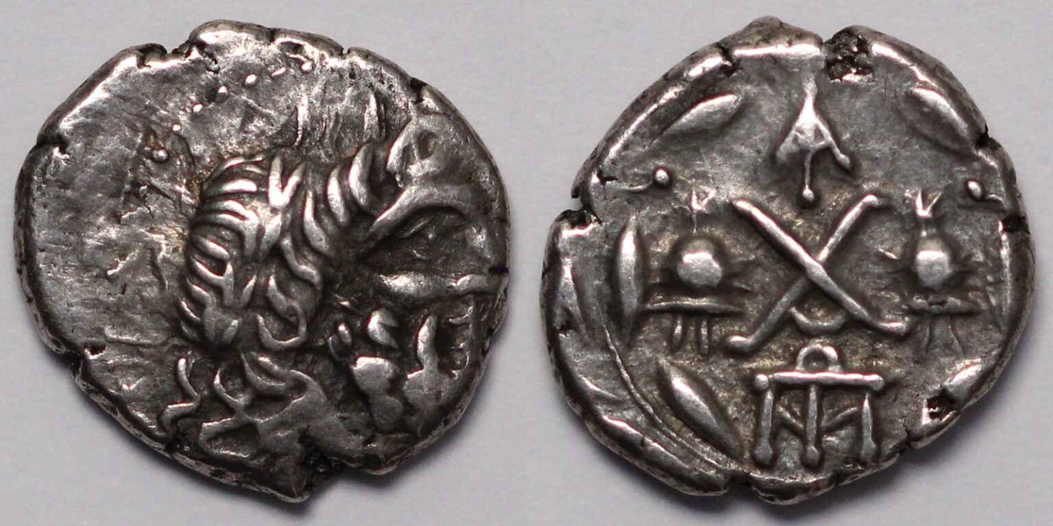 Ancient Greek Silver Coin Achaean League Lakedaimon/Sparta Hemidrachm ...