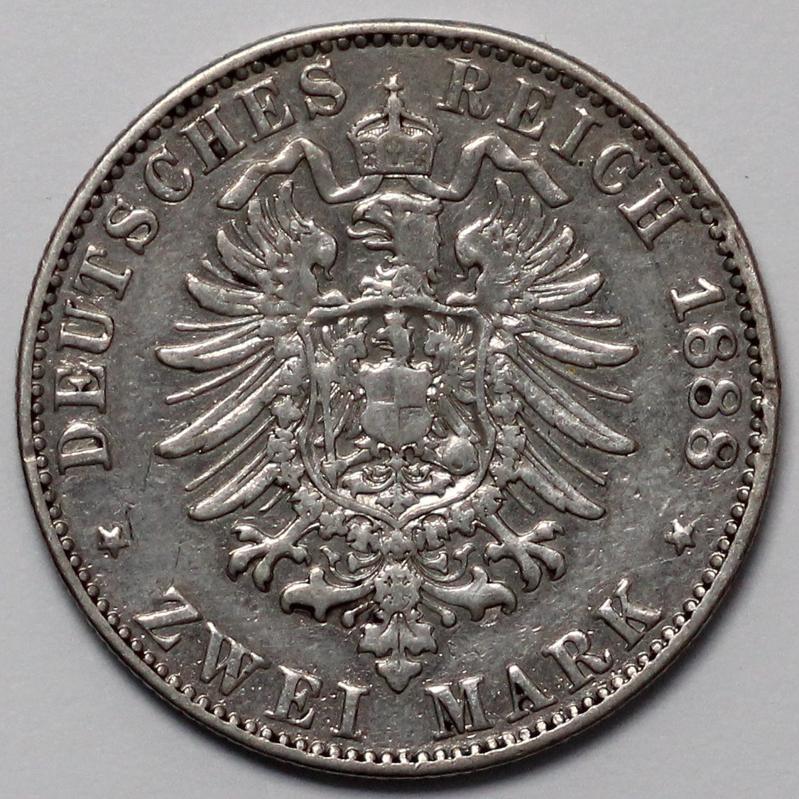 German States - Prussia 1888-A 2 Mark Friedrich III KM# 510 World ...