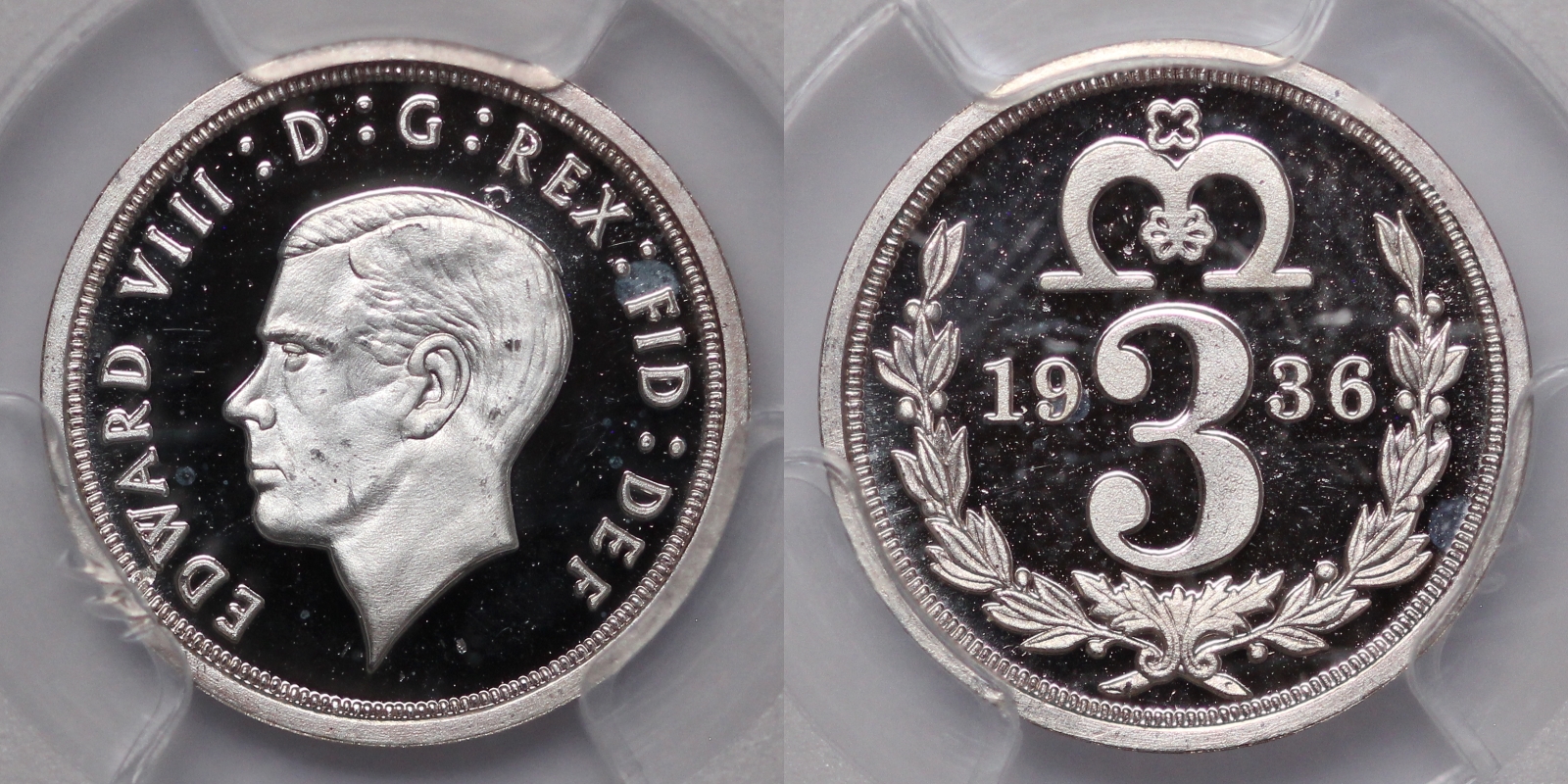 PCGS PR68-PR64DC Great Britain "1936" Edward VIII 4-Coin Silver Proof Maundy Set - Imperial ...