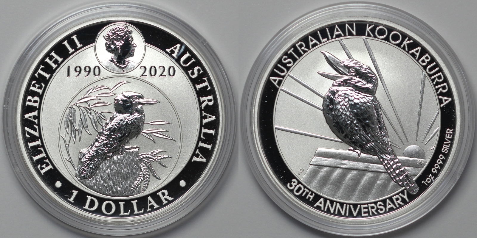 2020 $1 1oz 9999 Silver Australian Kookaburra 30th Anniv Bullion Coin ...