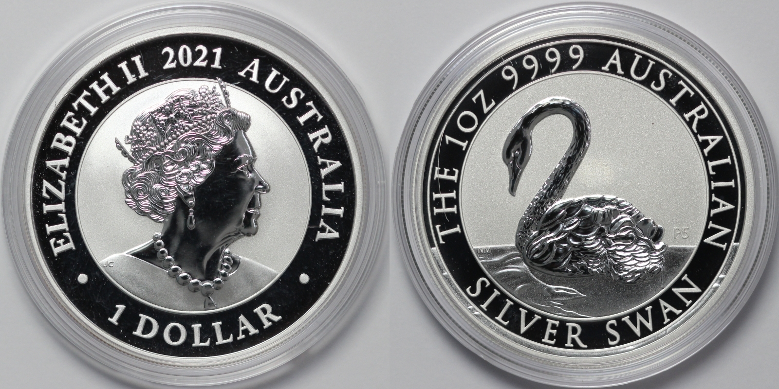Australia 2021 $1 1oz 9999 Silver Australian Swan Bullion Coin Perth ...