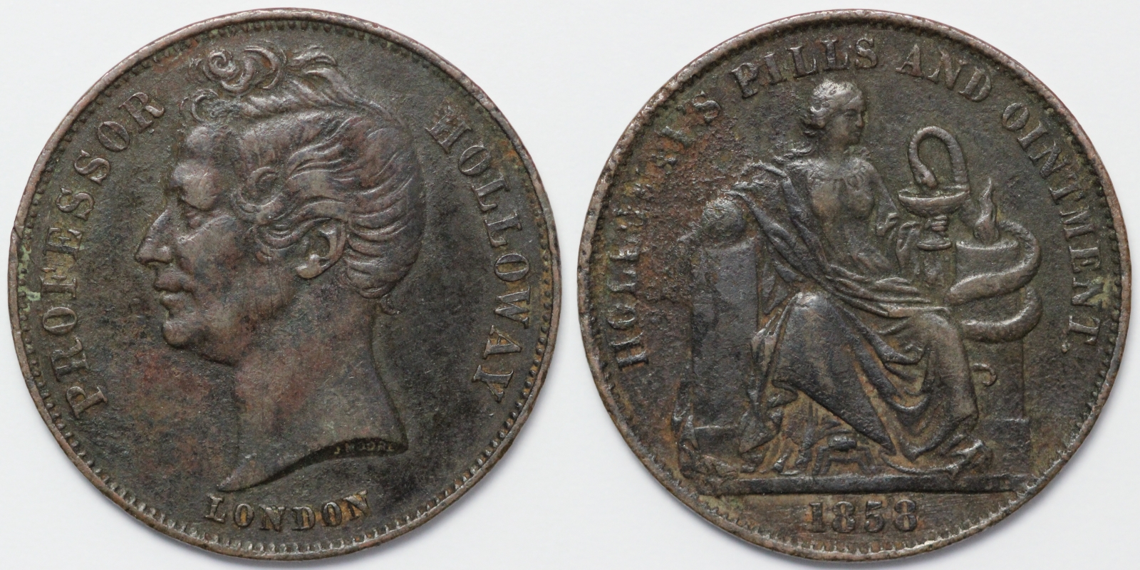 Australia 1958 Professor Holloway's Pills & Ointment Copper Halfpenny ...