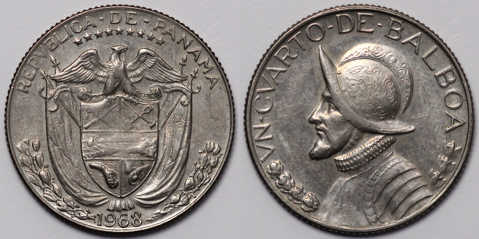 Panama 1968 1/4 Balboa KM# 11.2a World Coin - Imperial Numismatics