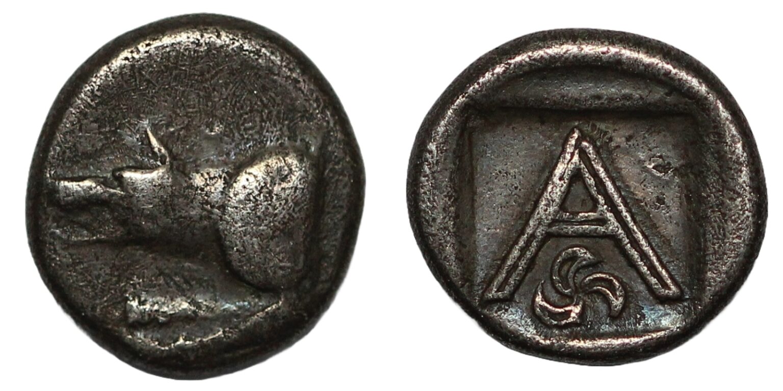 Ancient Greek Silver Coin Argolis Argos 330-270 BC AR Triobol Wolf ...