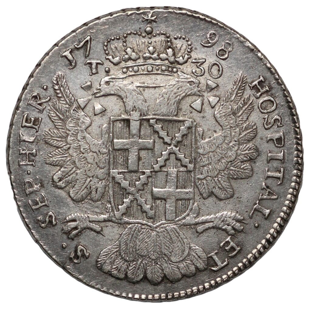 Order of Malta 1798 30 Tari Ferdinand Hompesch French Occupation Silver ...