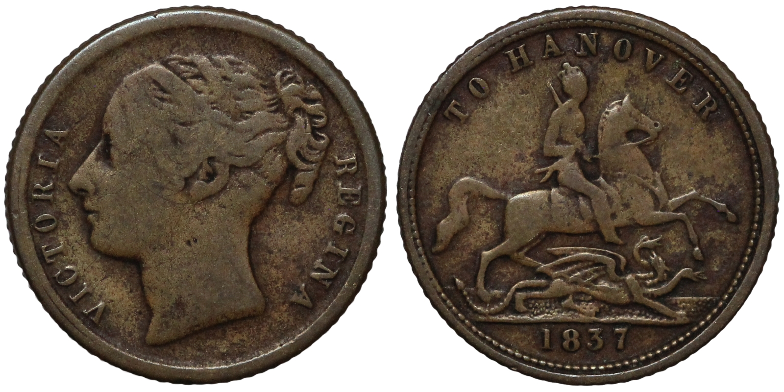 Great Britain 1837 Victorian 'Cumberland Jack' 'To Hanover' Brass ...