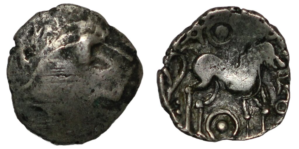 Ancient British Celtic Coin Iceni 20 BC - AD 10 AR Unit Early Face ...