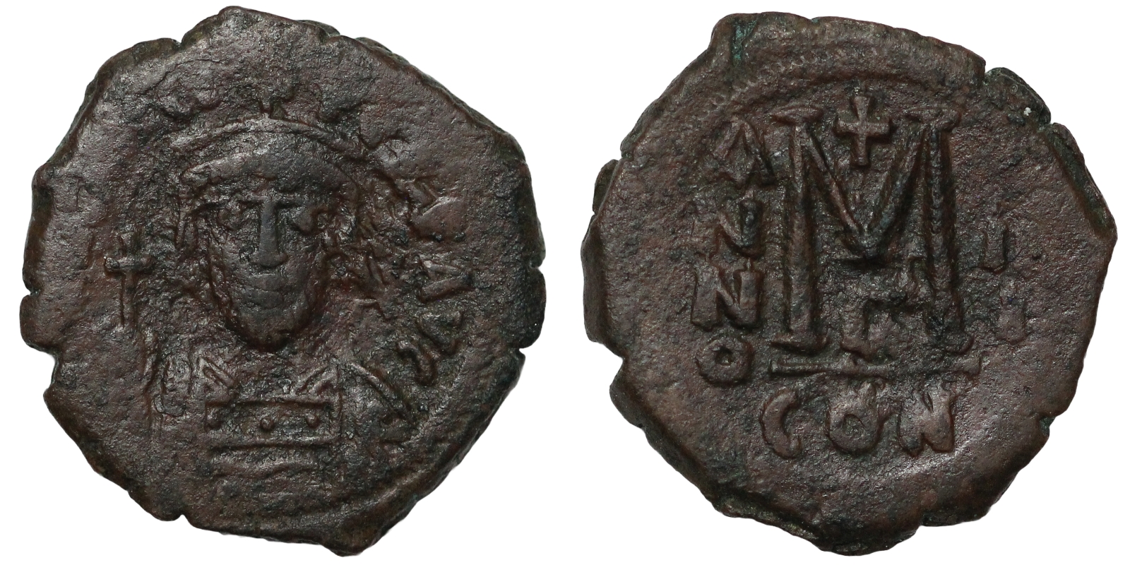 Ancient Byzantine Coin Justinian I Æ Follis RY 14 (AD 540/1 ...