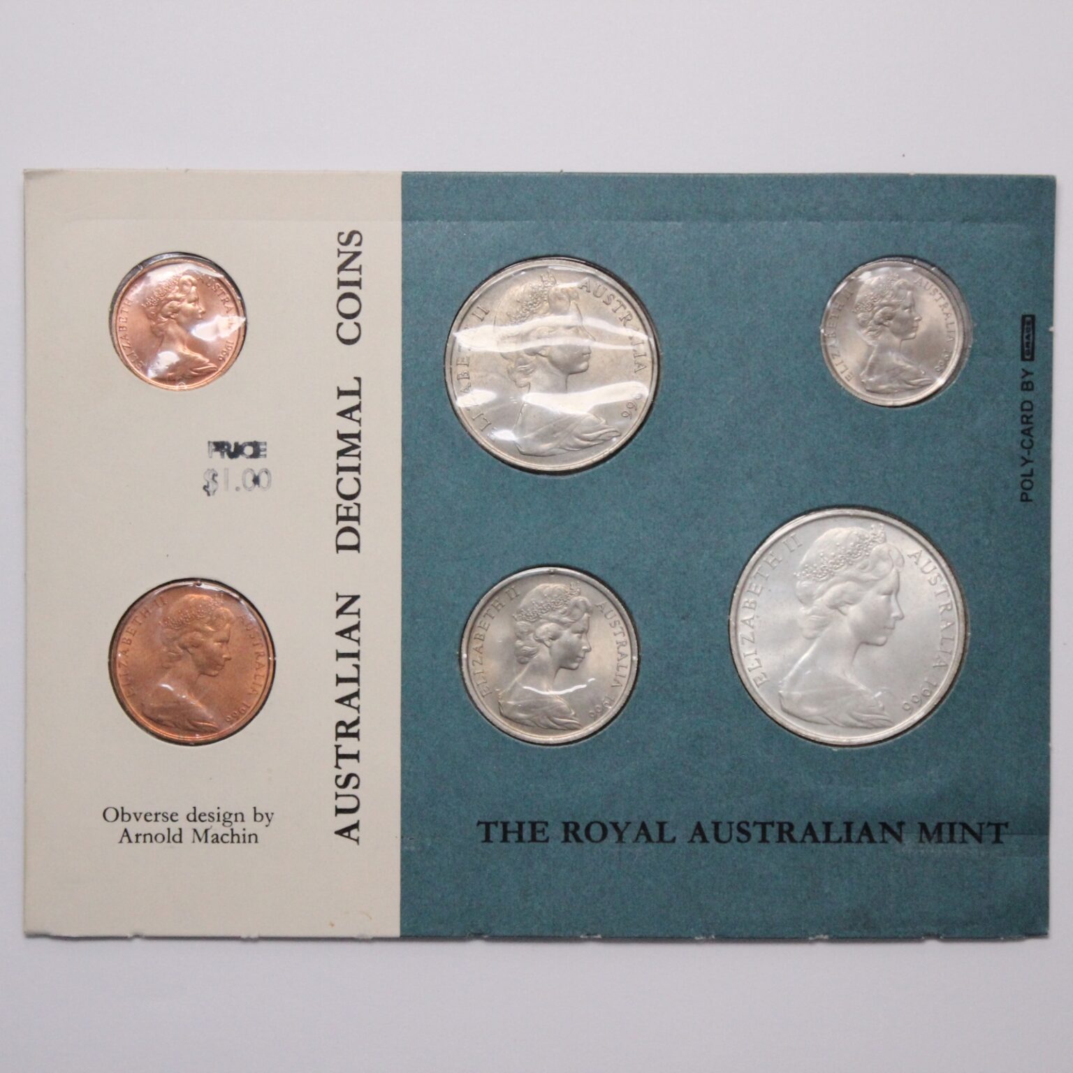 Australia 1966 Royal Australian Mint 6-Coin Uncirculated Set Blue Card ...