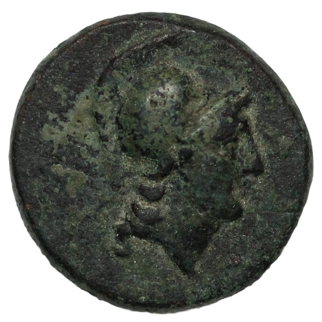 Ancient Greek Coin Aiolis Aigai Æ 200-100 BC Athena/Nike Monograms ...