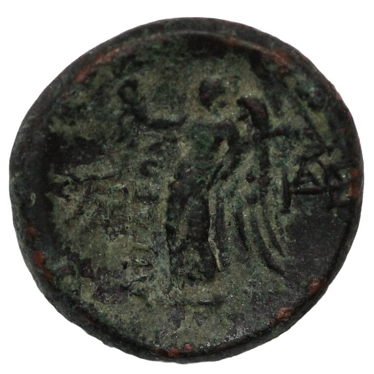 Ancient Greek Coin Aiolis Aigai Æ 200-100 BC Athena/Nike Monograms ...