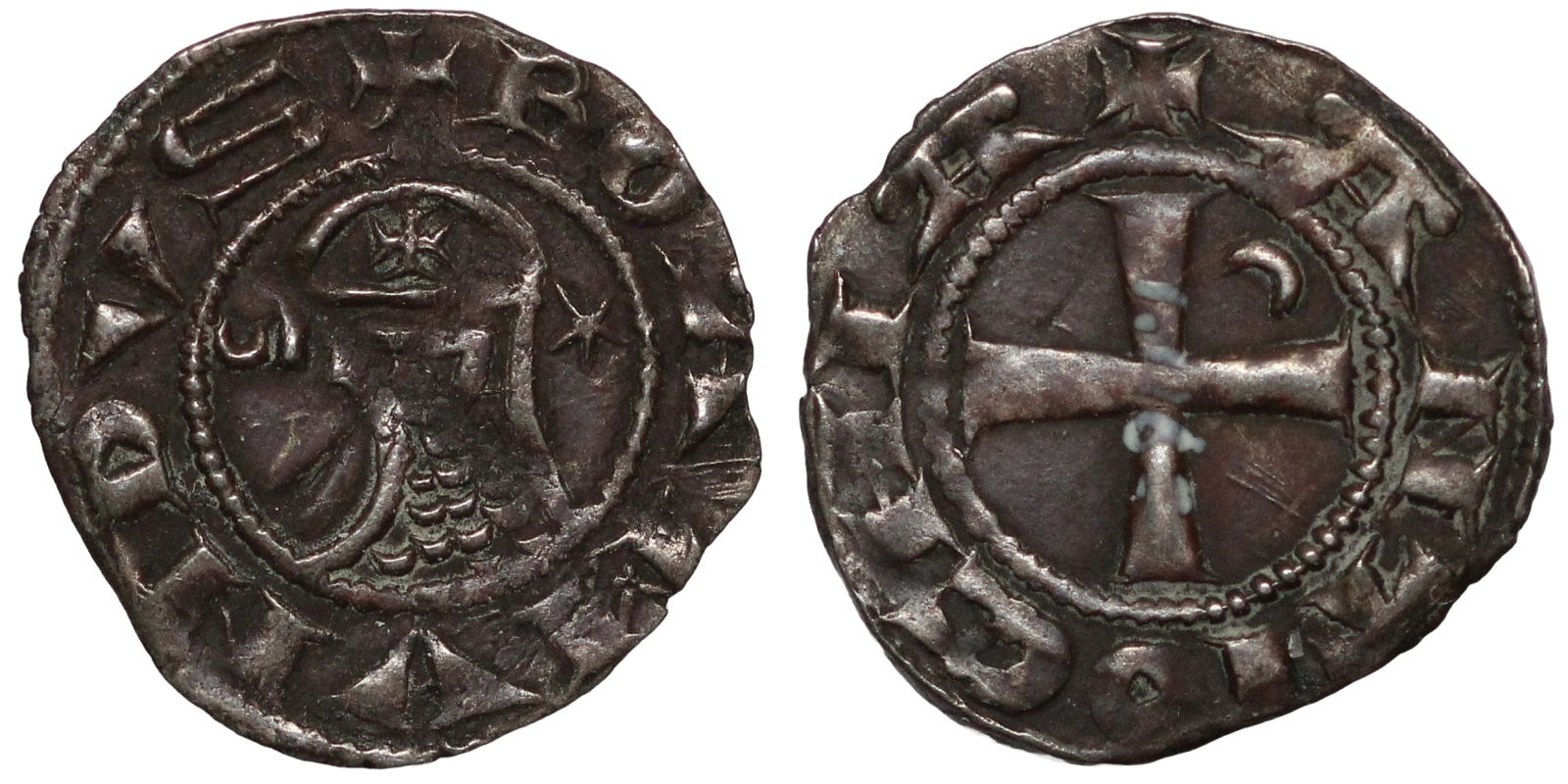 Medieval Crusader Antioch Bohemond III 1163-1201 AR Denier Silver Coin ...