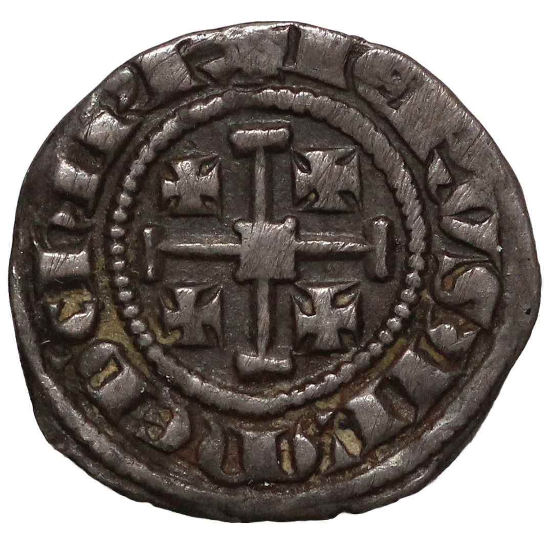 Medieval Crusader Cyprus Henry II 1285-1324 AR 1/2 Gros Star Silver ...