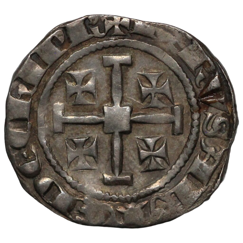Medieval Crusader Cyprus Hugh IV 1324-1359 AR Gros Jerusalem Cross ...