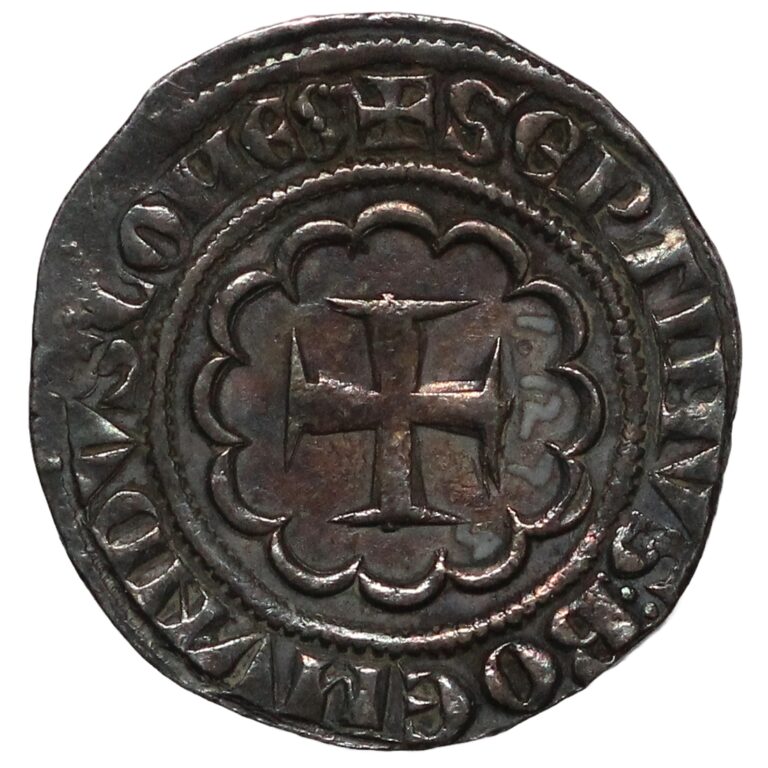 Medieval Crusader Tripoli Bohemond VII 1275-1287 AR 1/2 Gros Castle ...