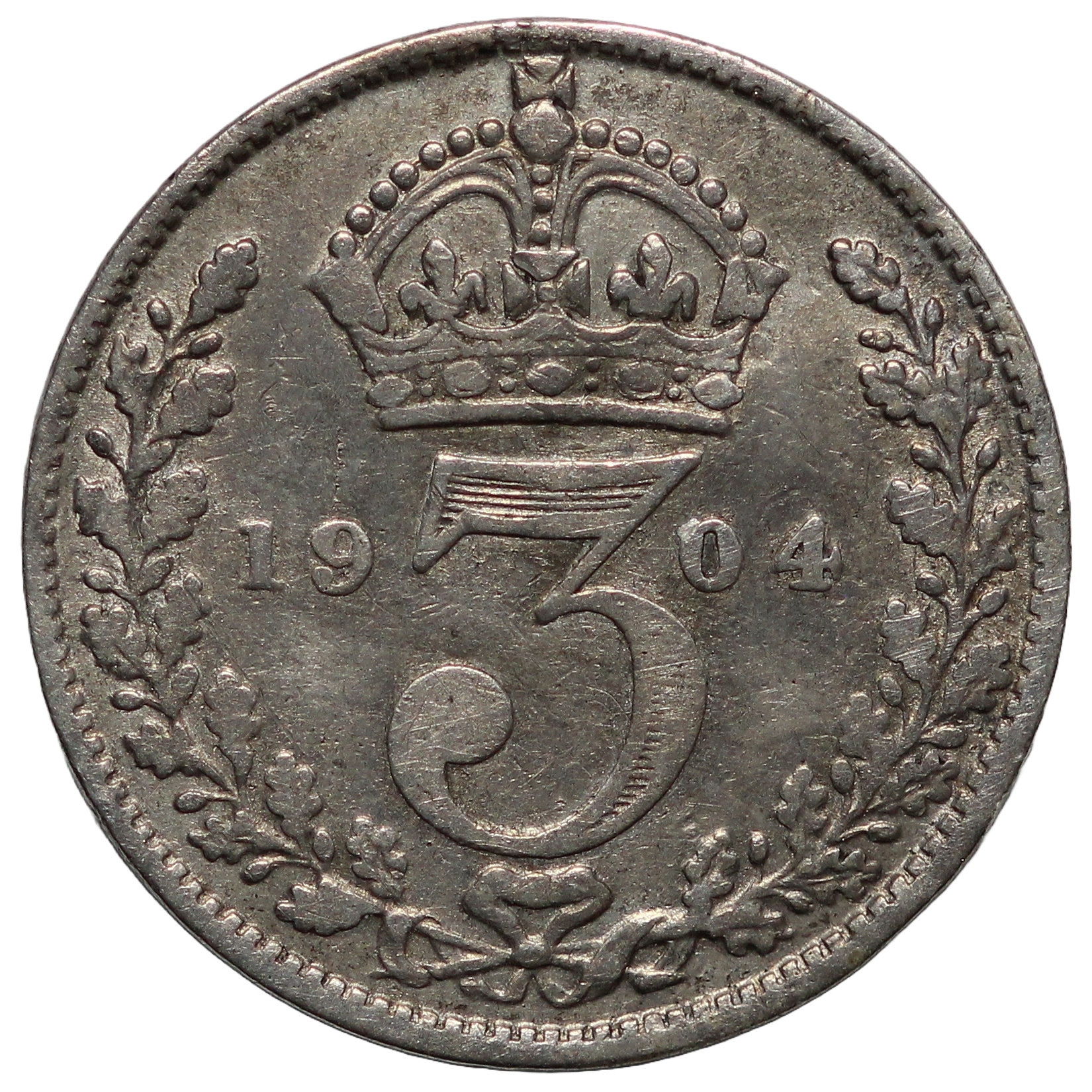 Great Britain 1904 Maundy Threepence 3d Edward VII S-3987 Silver Coin ...