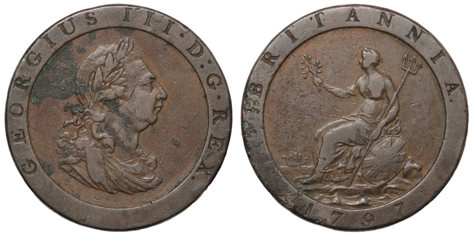 Great Britain 1797 Cartwheel Penny George III Australian Proclamation ...