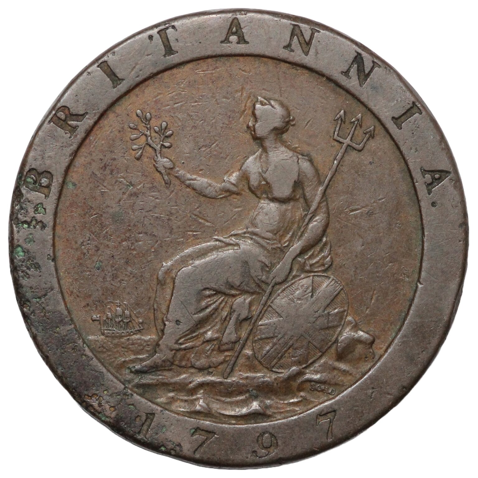 Great Britain 1797 Cartwheel Penny George III Australian Proclamation ...