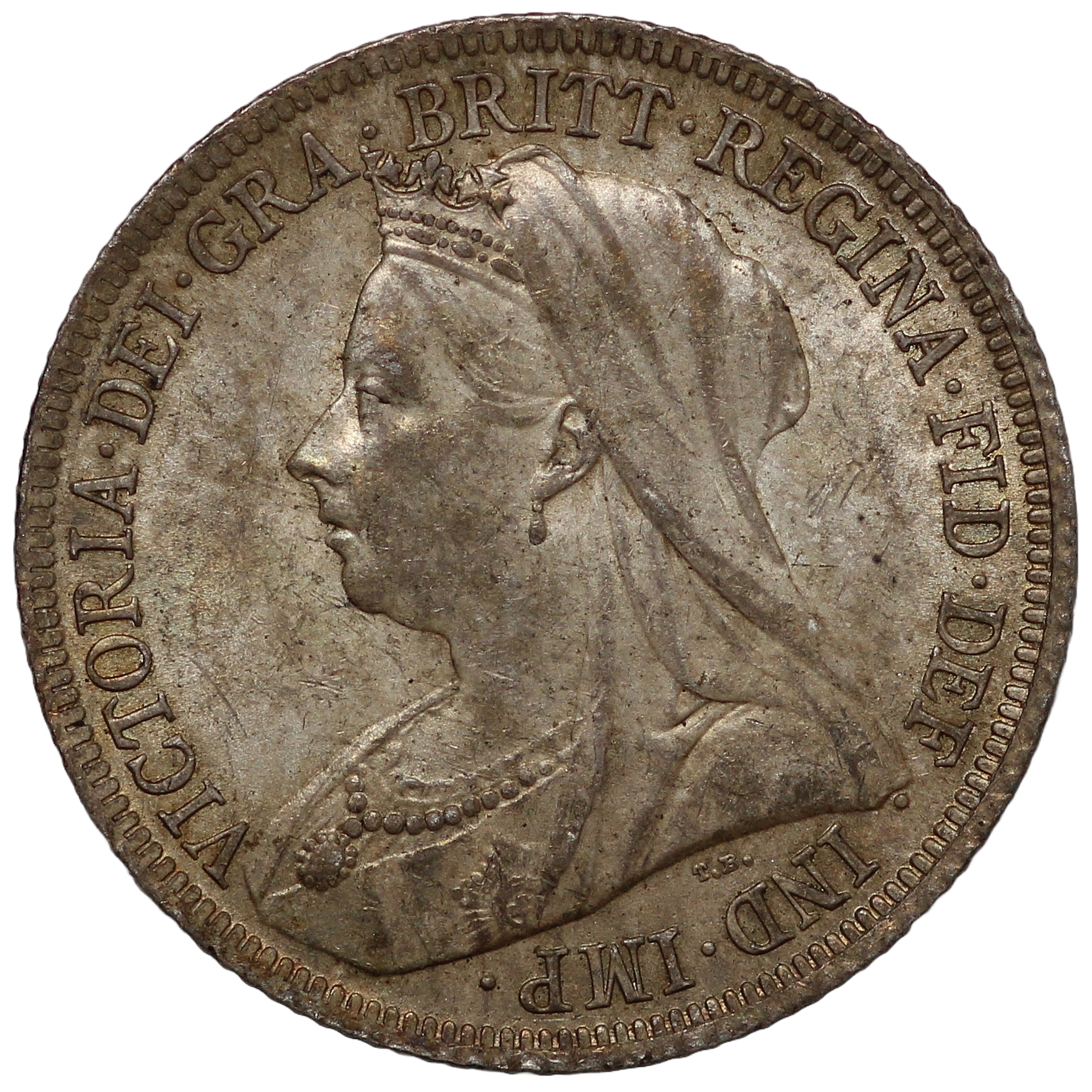 Great Britain 1901 Shilling Victoria Old Head S-3940A Sterling Silver ...