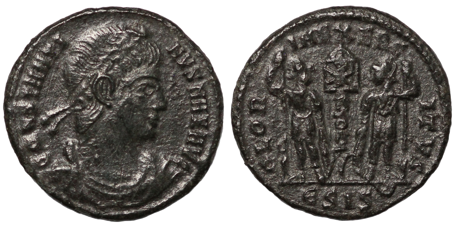 Ancient Roman Imperial Coin Constantine II Æ AD 337-340 Siscia Mint Two ...