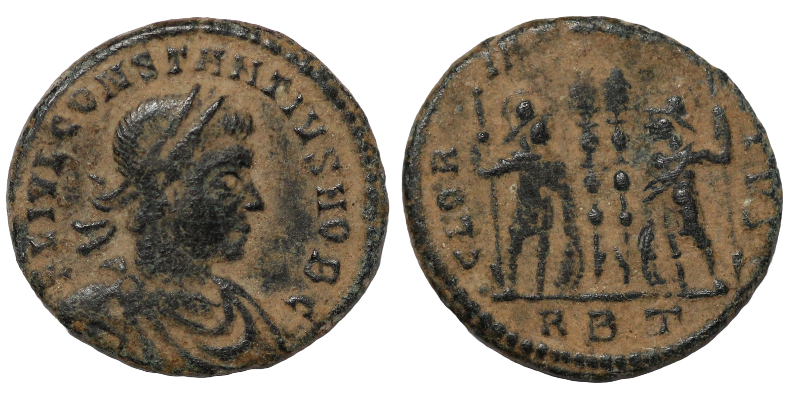 Ancient Roman Imperial Coin Constantius II Æ AD 330-331 Rome Two ...