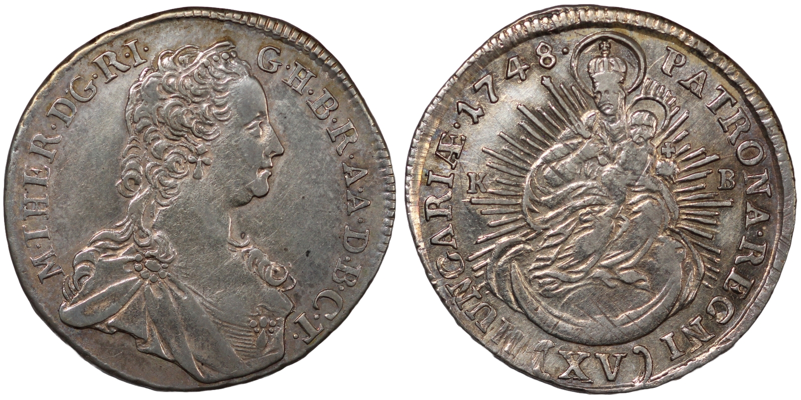 Hungary 1748 15 Krajczar Maria Theresa KM# 345 Silver Coin - Imperial ...