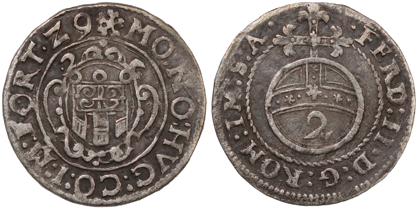 German States Montfort 1629 2 Kreuzer Hugo IV KM# 27 World Silver Coin ...