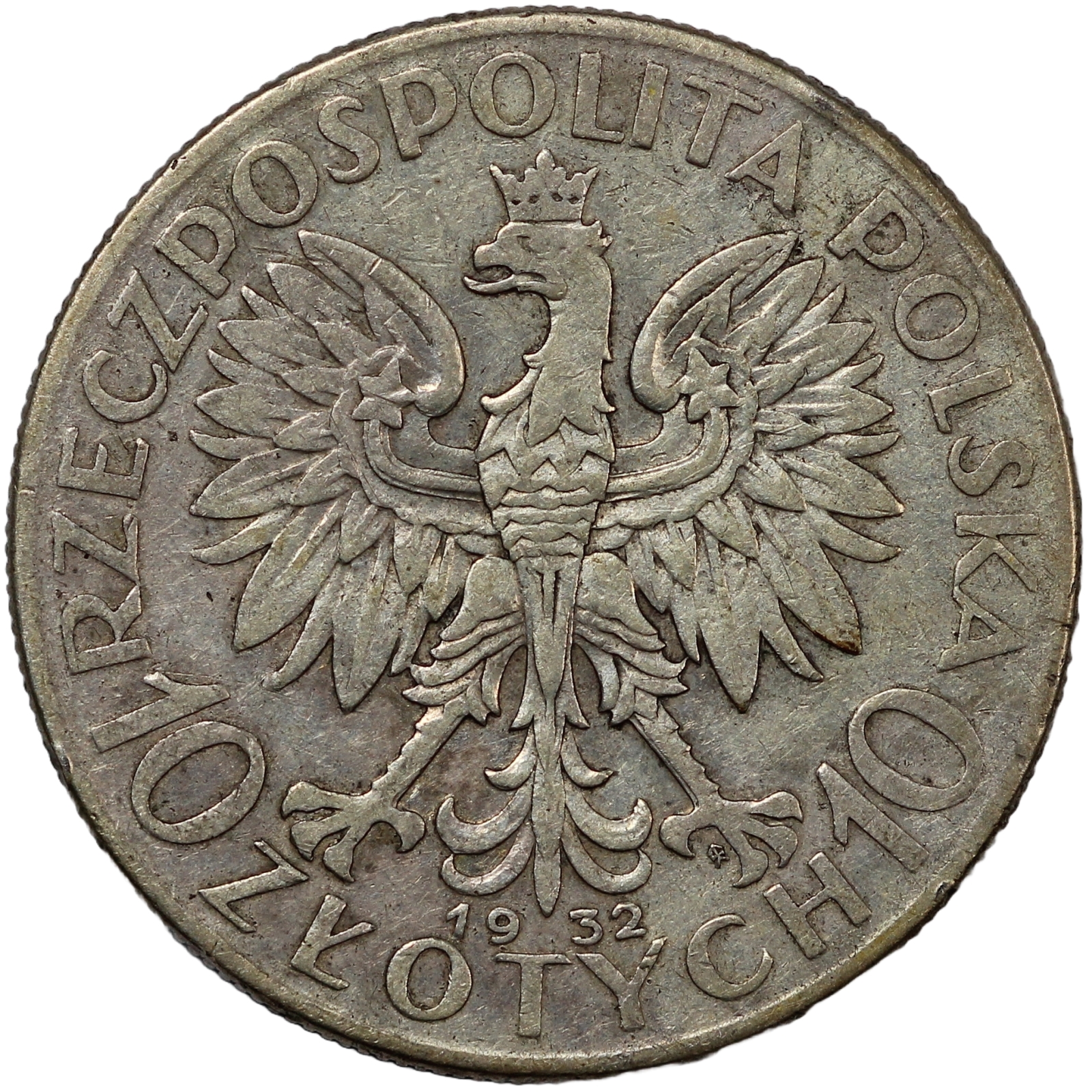 Poland 1932(w) 10 Zlotych Warsaw Mint Arrow Mintmark Y# 32 World Silver Coin - Imperial Numismatics