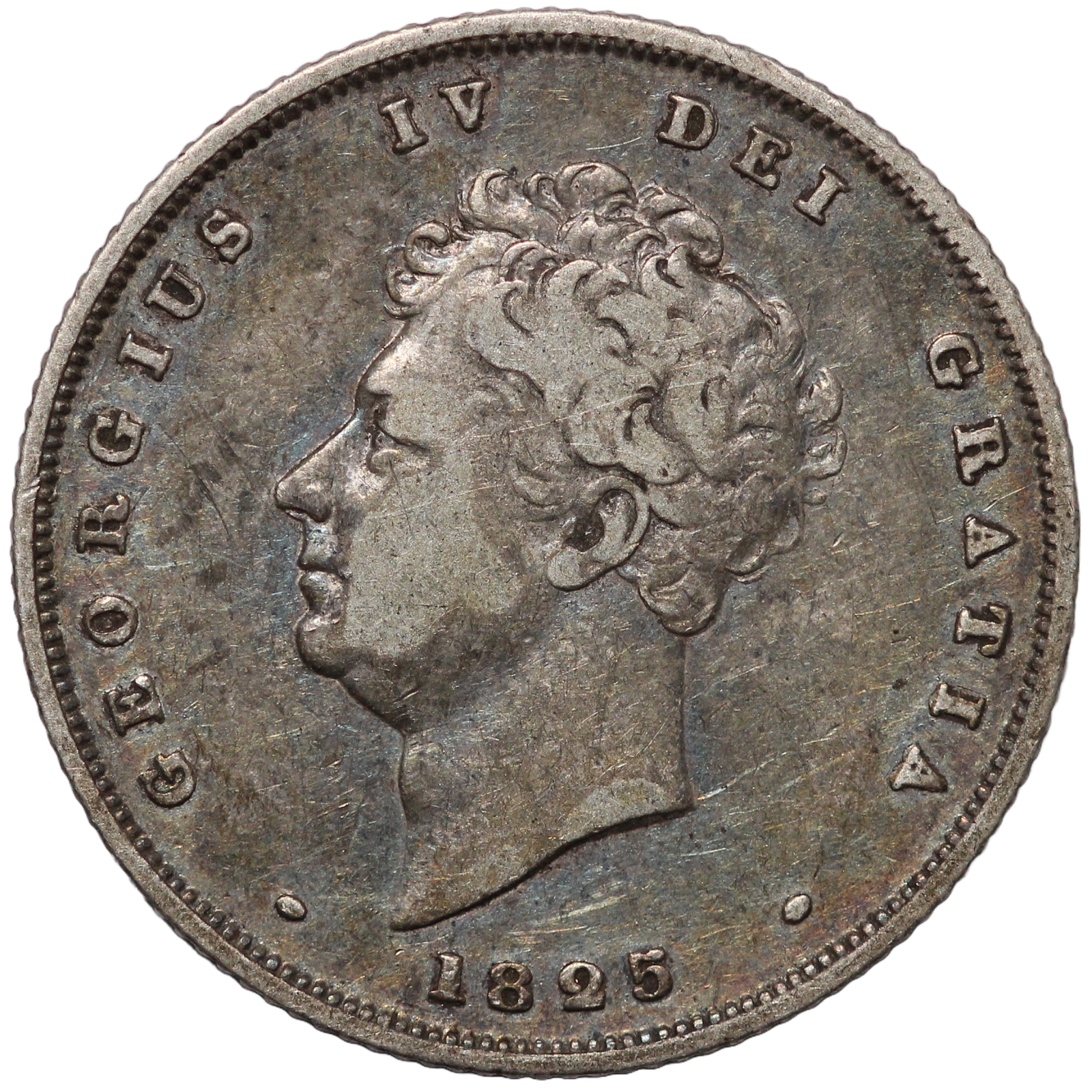 Great Britain 1825 Shilling George IV Third Reverse S-3812 Silver Coin ...