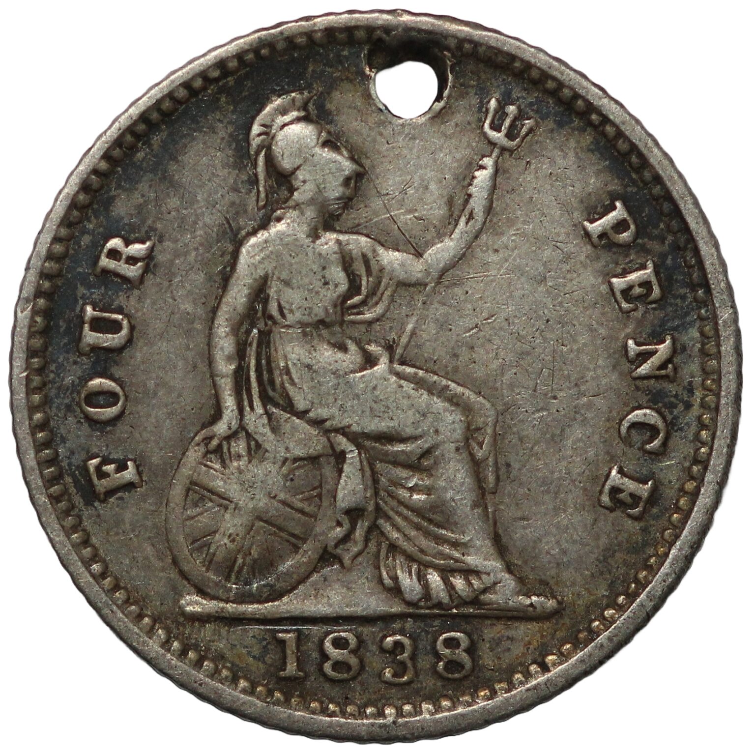 Great Britain 1838 Groat/Fourpence 4D Victoria S-3913 Silver Coin ...