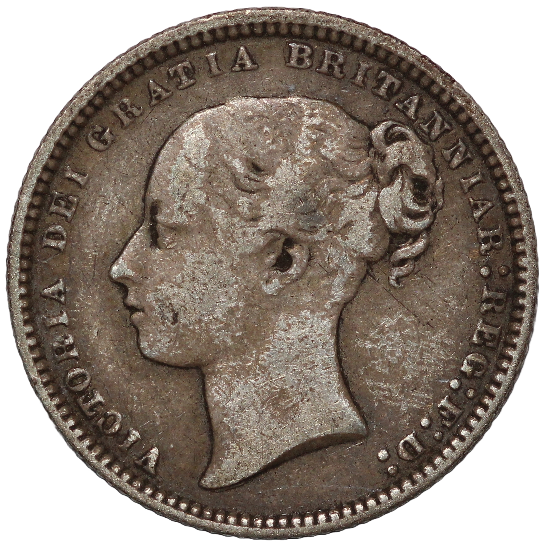 Great Britain 1873 Shilling Victoria Young Head Die No. 132 S-3906A ...