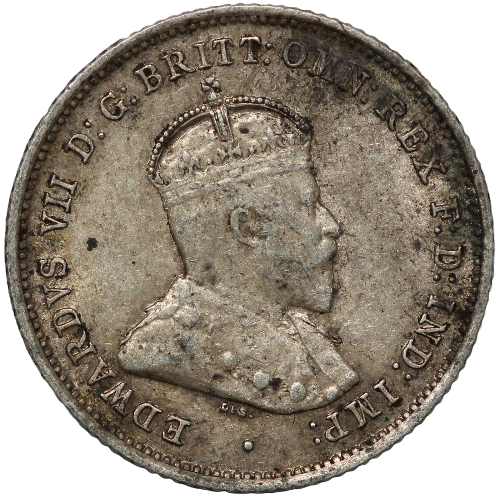 Australia 1910 Sixpence 6D Edward VII Sterling Silver Coin - One-Year ...