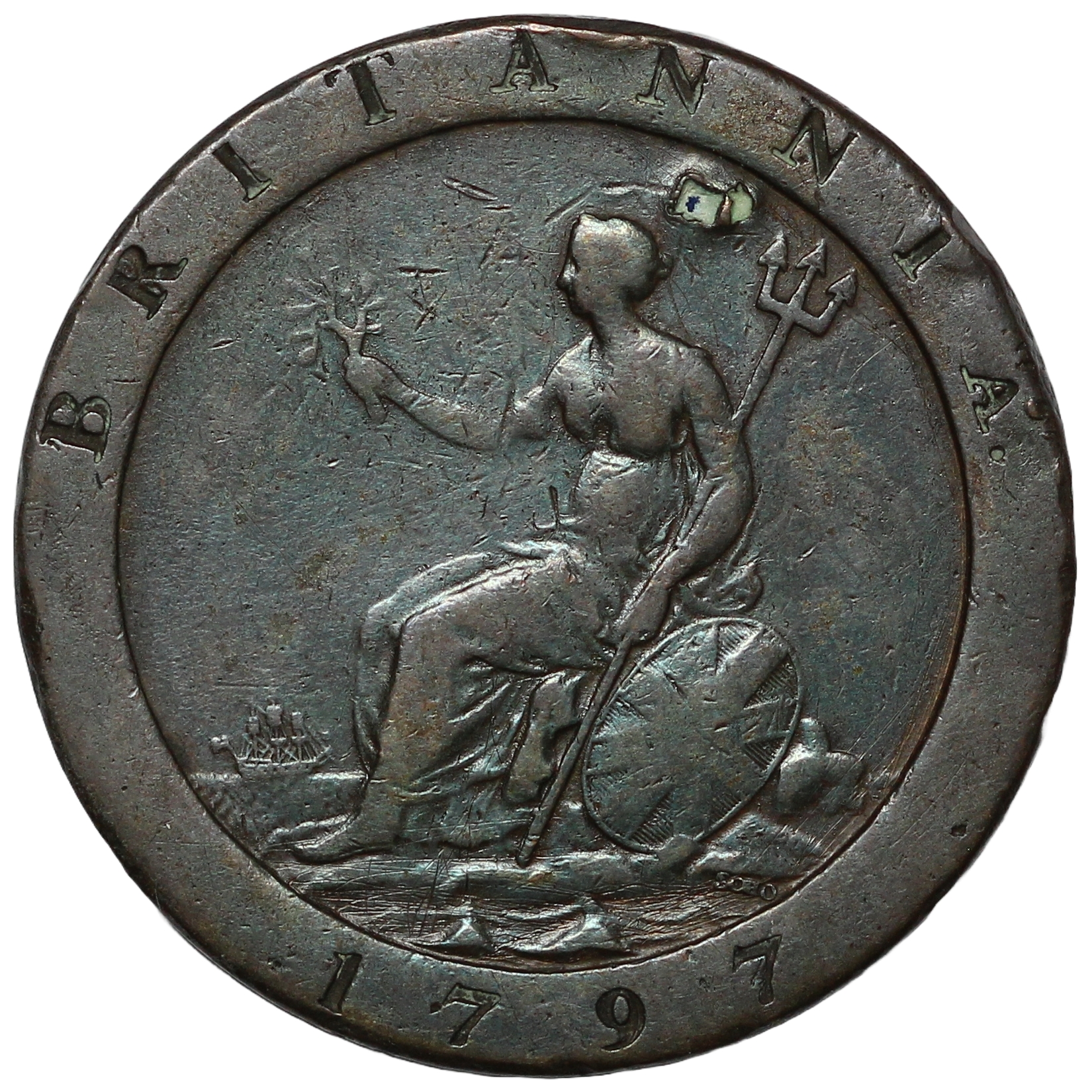 Great Britain 1797 Cartwheel Penny George III S-3777 Proclamation Coin ...
